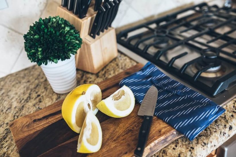 Rustic Loom Cotton Woven Ikat Tea Towel Indigo Zebra Stripe | Ethically ...
